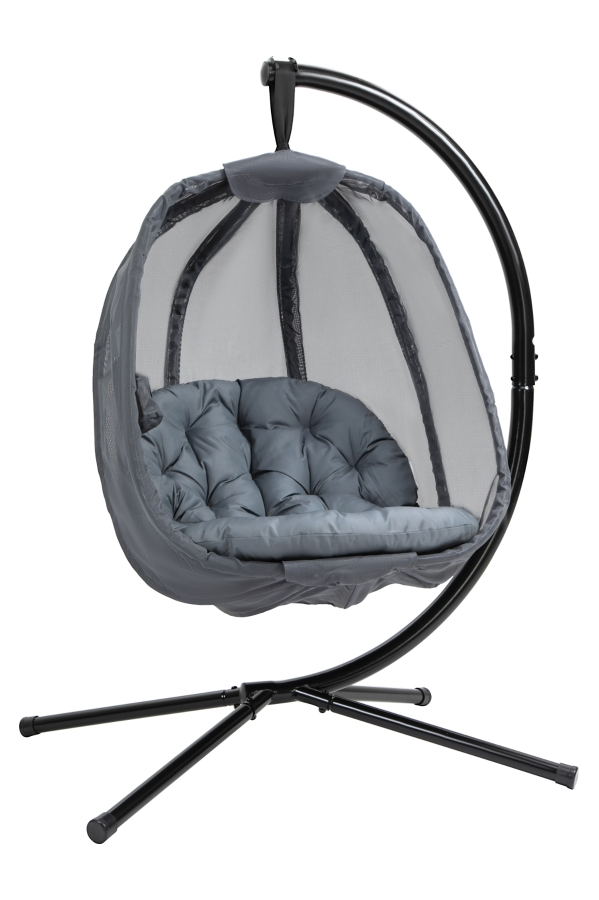 Groby Outdoor Fabric Hanging Egg Chair - Deeply Padded Comfort