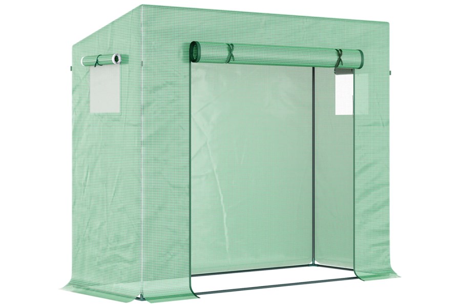 Sunvale Green 7ft x 2ft PE Plastic Walk-In Garden Greenhouse